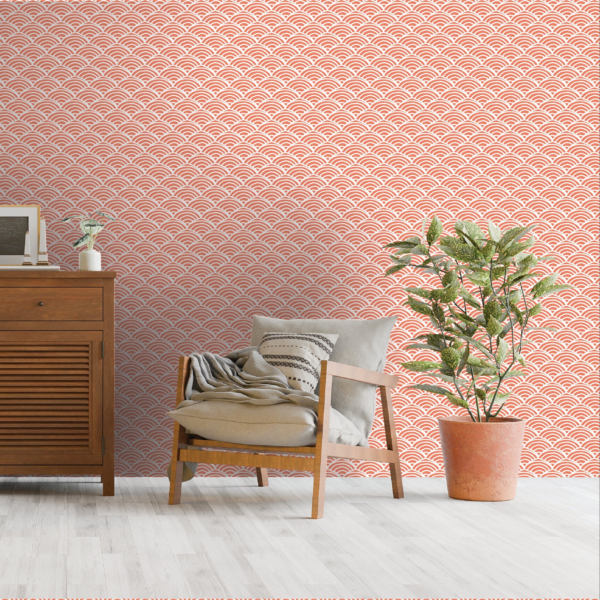 Feather & Fern - Sprout & Bloom Wallpaper | Adhesive 3D Eco Wall Art